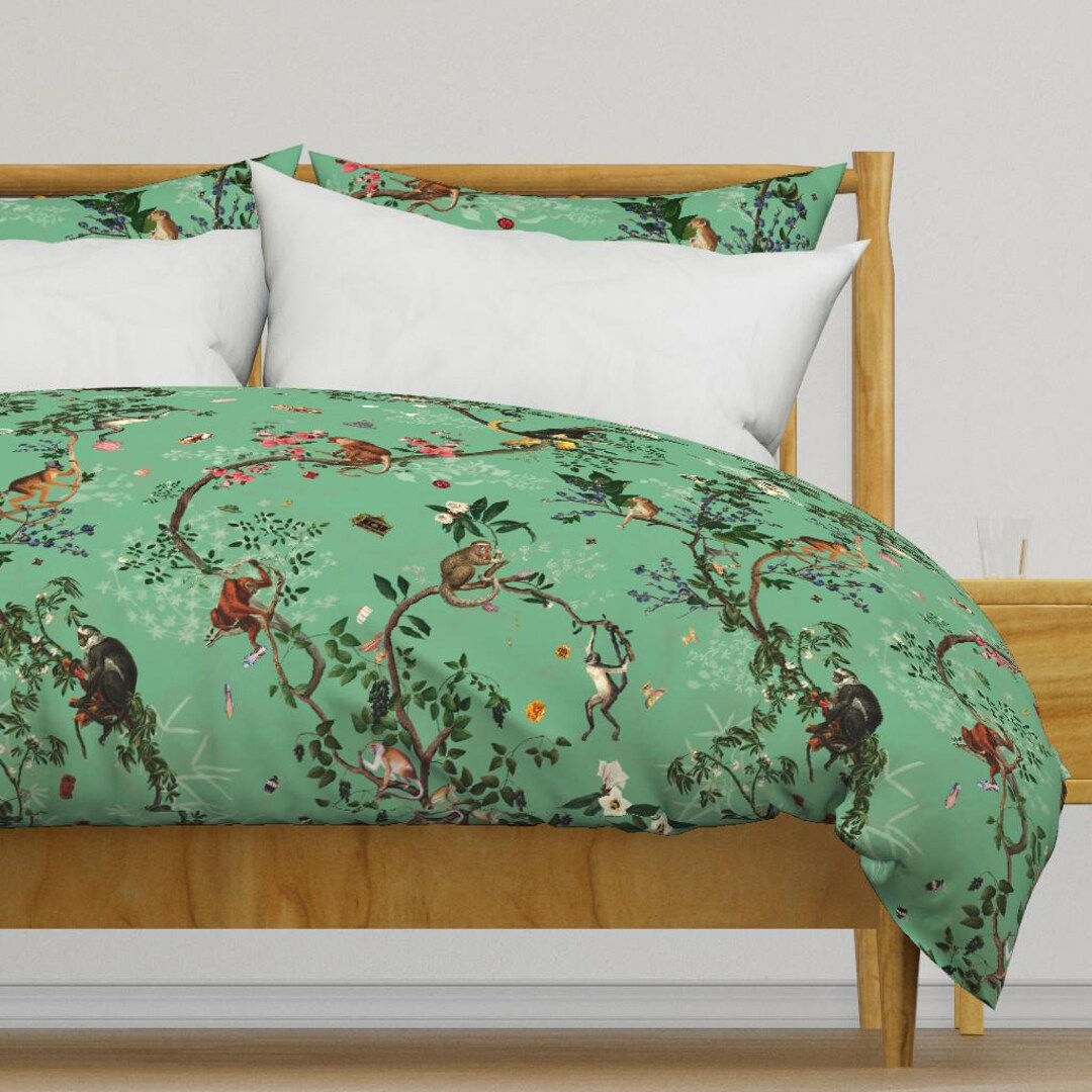 Glam Chinoiserie Bedding - Monkey World by Fifikoussout - Vintage Style ...