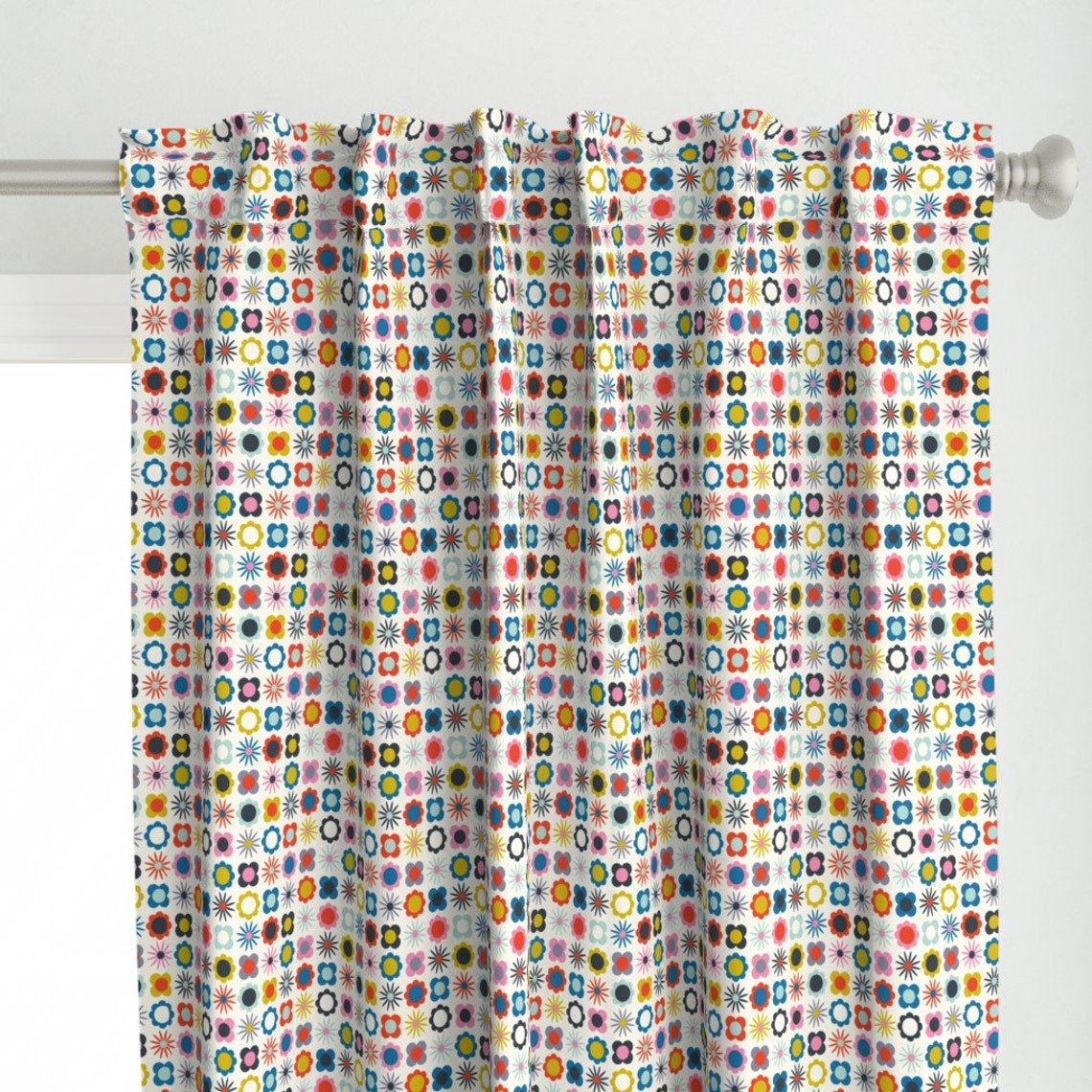 Daisies Curtain Panel Granny Daises Small by Katerhees - Etsy