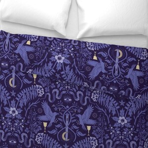 Dark Raven Bedding - Periwinkle Witch Garden by Misentangledvision ...