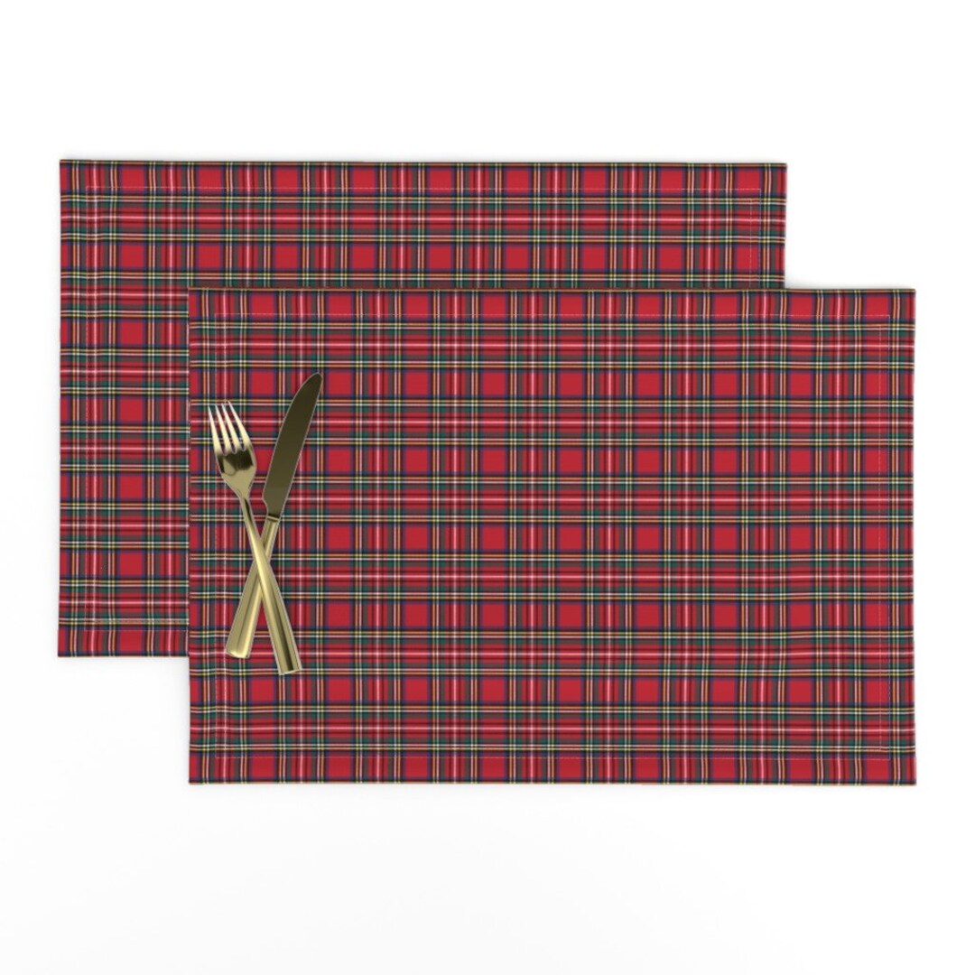 Traditional Placemats set of 2 Royal Tartan Small by - Etsy