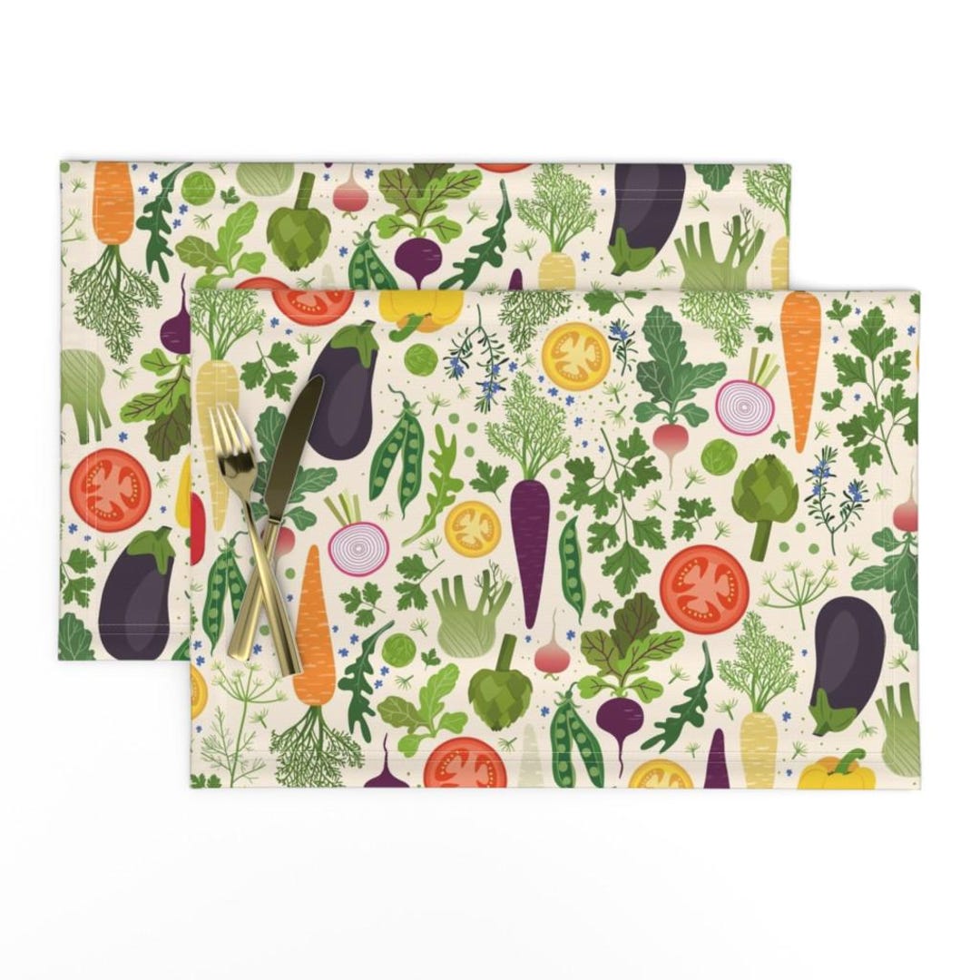 Seasonal Vegetable Placemats (set of 2) - My Veg Garden by Damaste ...