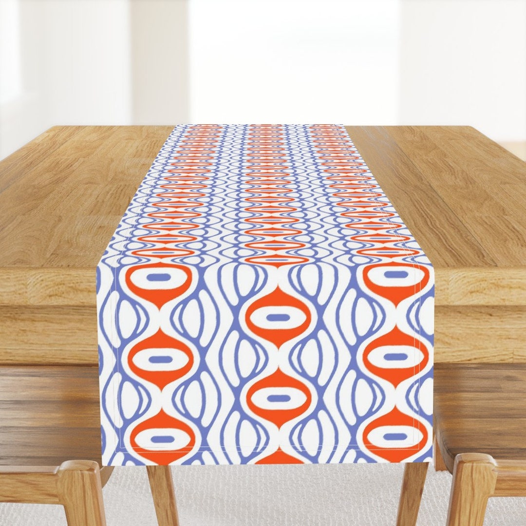 Geometric Lines Table Runner Oranges and Violets by Holli_zollinger ...