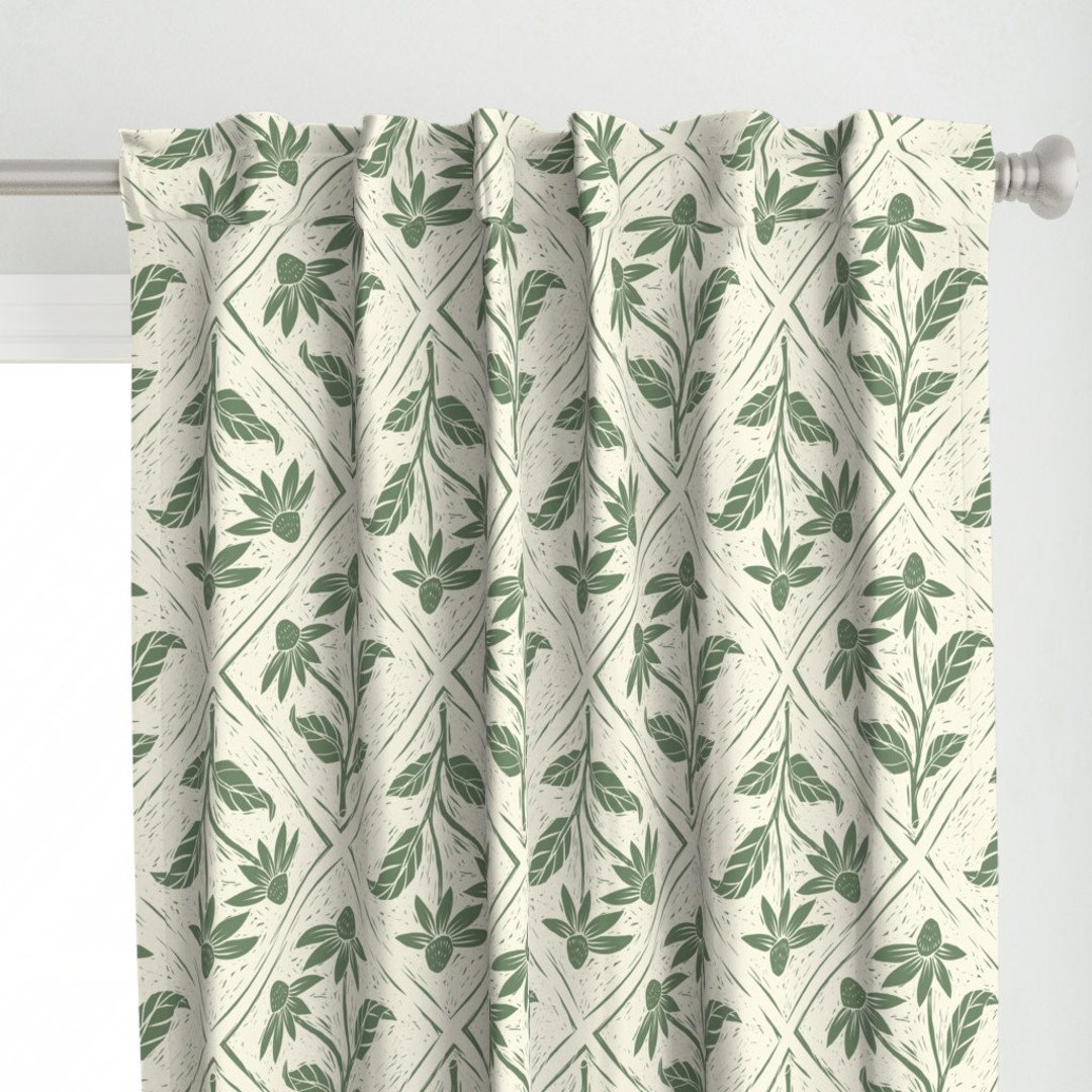 Rustic Cottagecore Curtain Panel - Wildflowers by ...