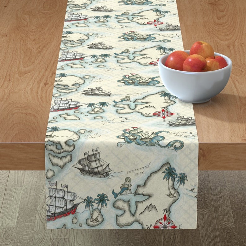 Treasure Map Table Runner Pirate Journey by - Etsy