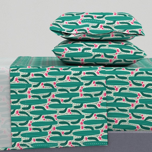 Cactus Bedding Queen - Etsy