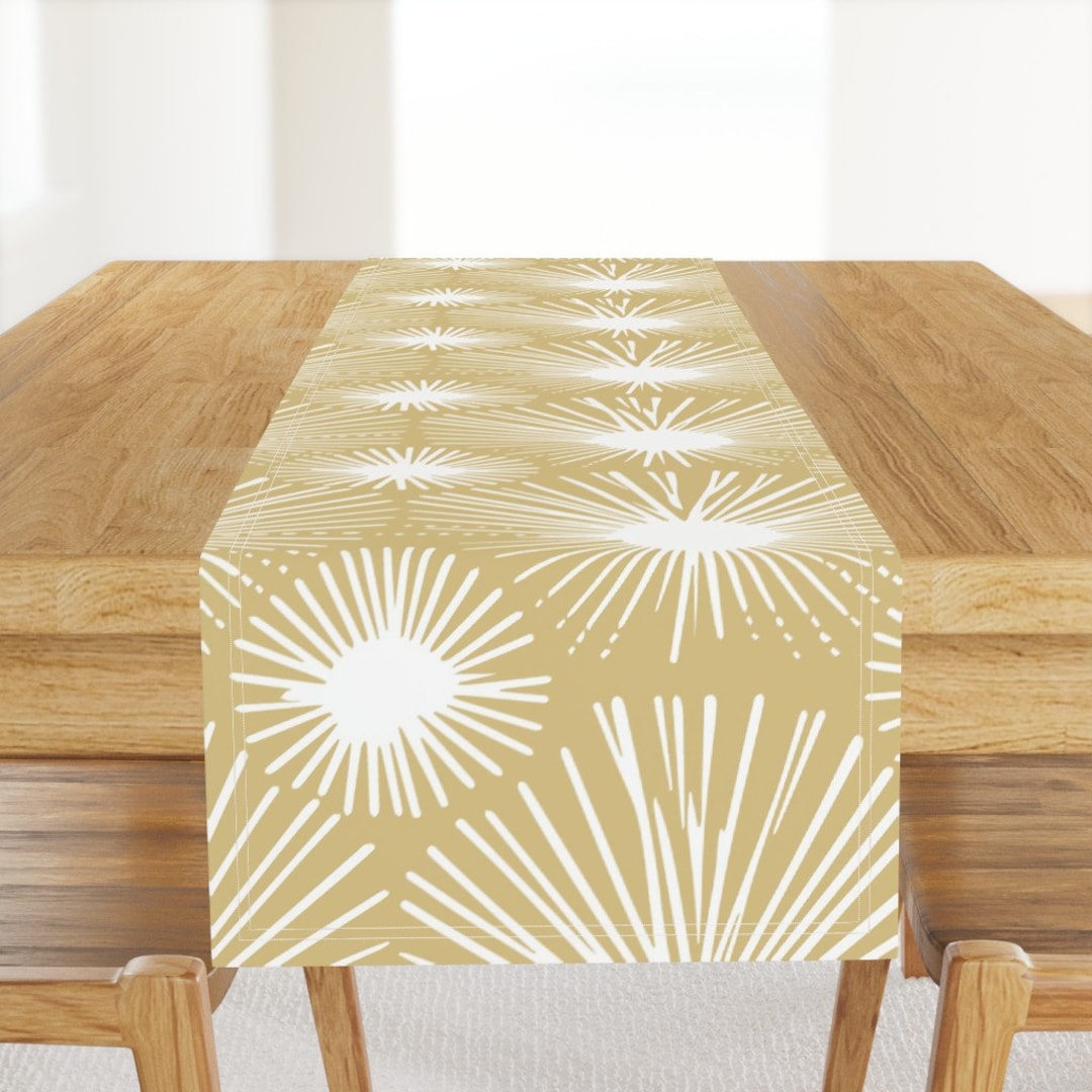 Gold Sunburst Table Runner Urchin Sun Rays by Alohaalyssa Minimal ...