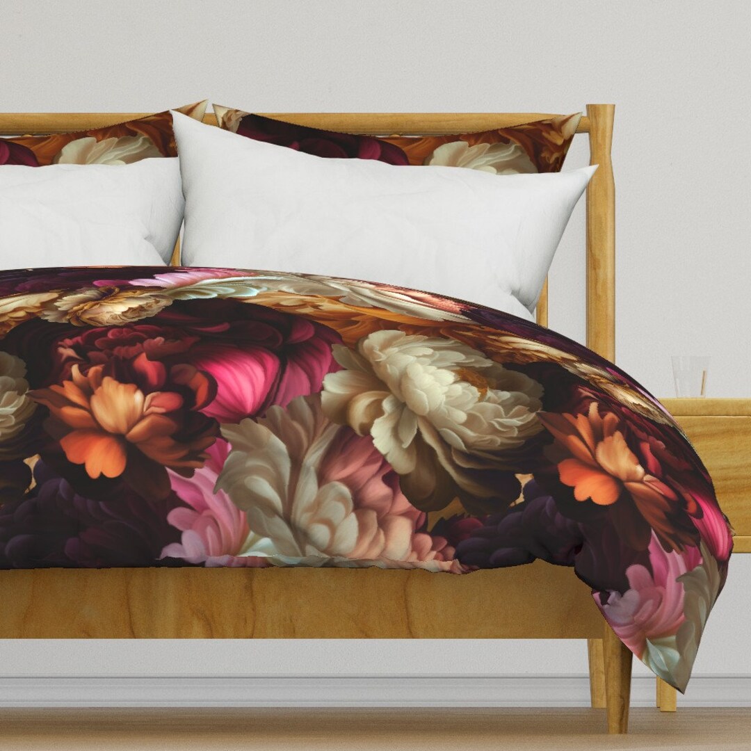 Baroque Floral Bedding Big Blooms by Hansonhomesolutions Moody ...