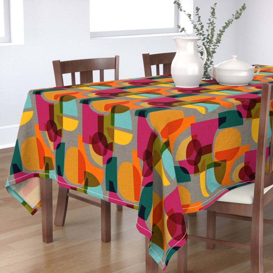 Midcentury Modern Tablecloth Kaleidoscope by Ceciliamok - Etsy