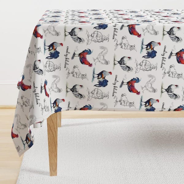 Rooster Table Cloth - Etsy
