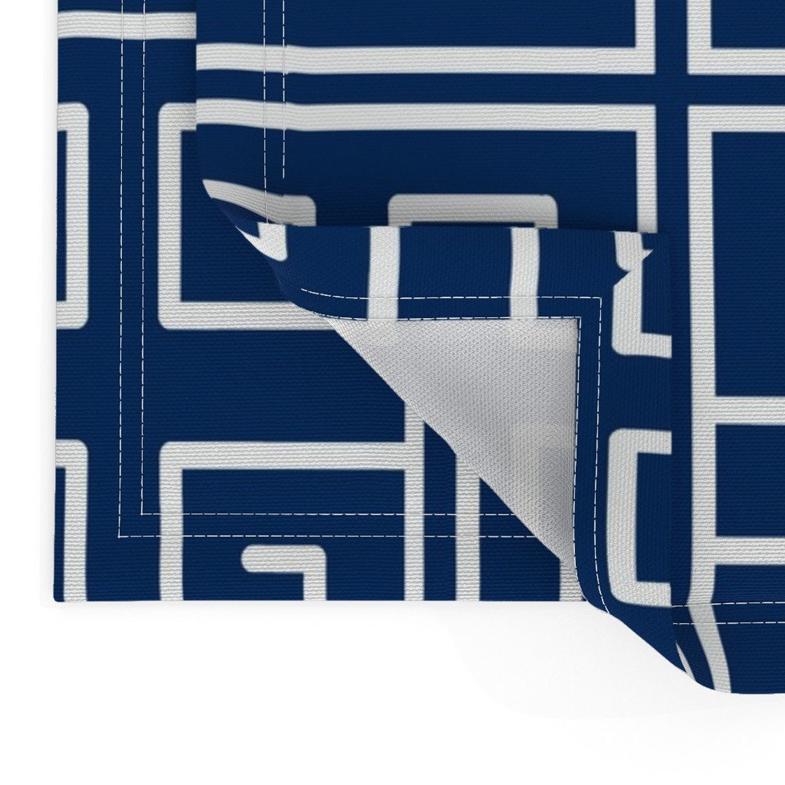 Greek Key Placemats set of 2 Greek Key in Navy by - Etsy