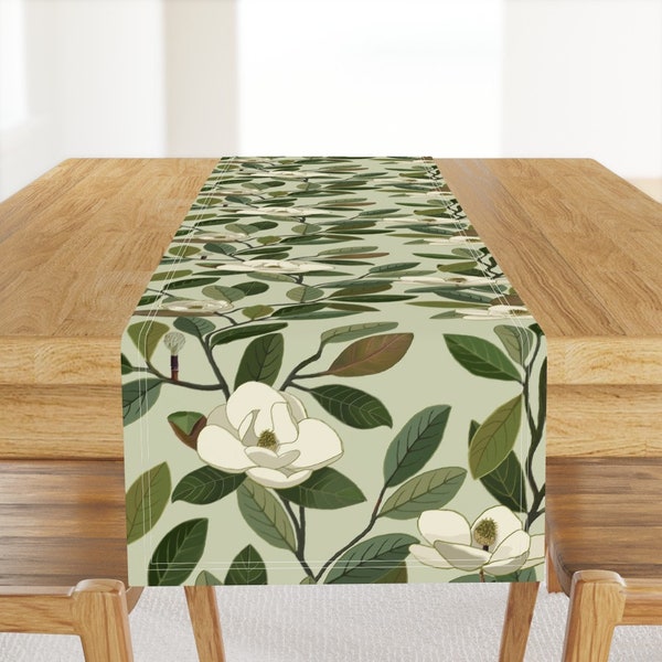 Magnolia Print Cotton Fabric - Etsy UK