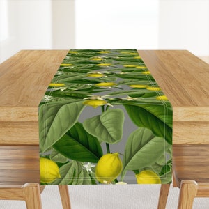 Lemons Table Runner Lemon Botanical Earl Grey by - Etsy