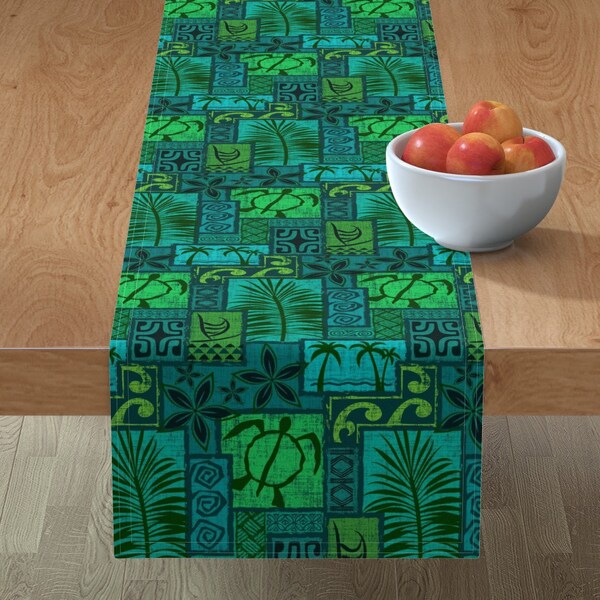 Table Runner Tablecloth Hawaiian Tropical - Etsy
