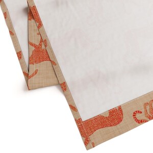 Orange Cheetahs Curtain Panel - Orange Cheetahs Beige by Sarah_faber ...