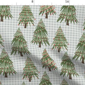 Christmas Trees Curtain Panel - Pine Tree Rustic Winter Farmhouse ...