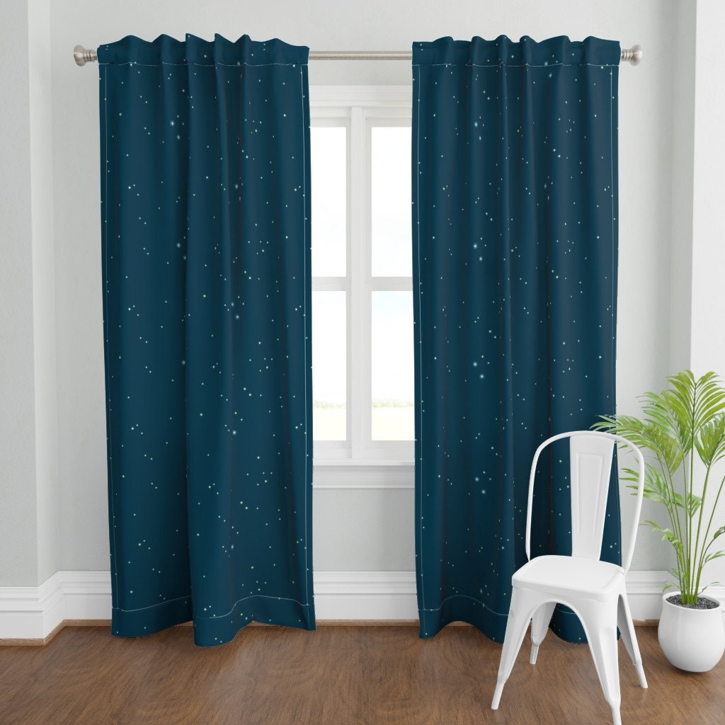 Constellations Curtain Panel Starry Starry Night Southern - Etsy