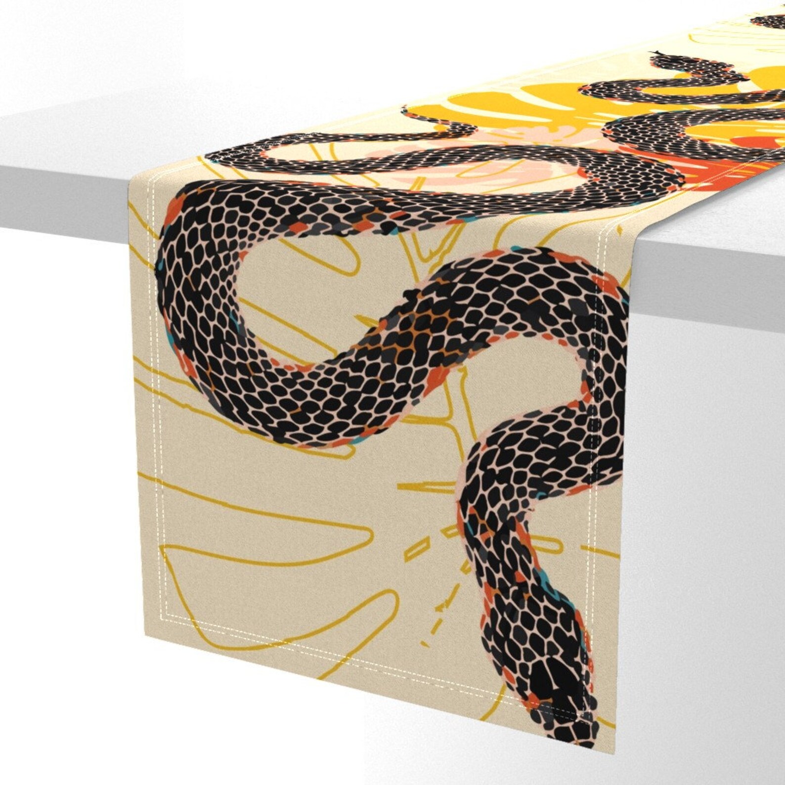 Tropical Snakes Table Runner Smooth Viper by Freethebold Large Scale ...