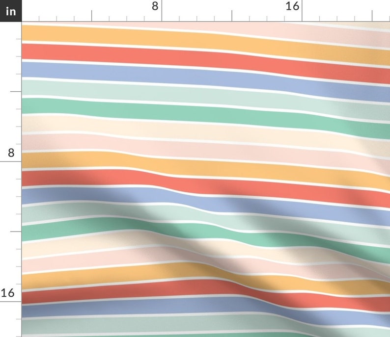 Pastel Stripe Sheets Retro Rainbow Stripe by Indybloomdesign - Etsy