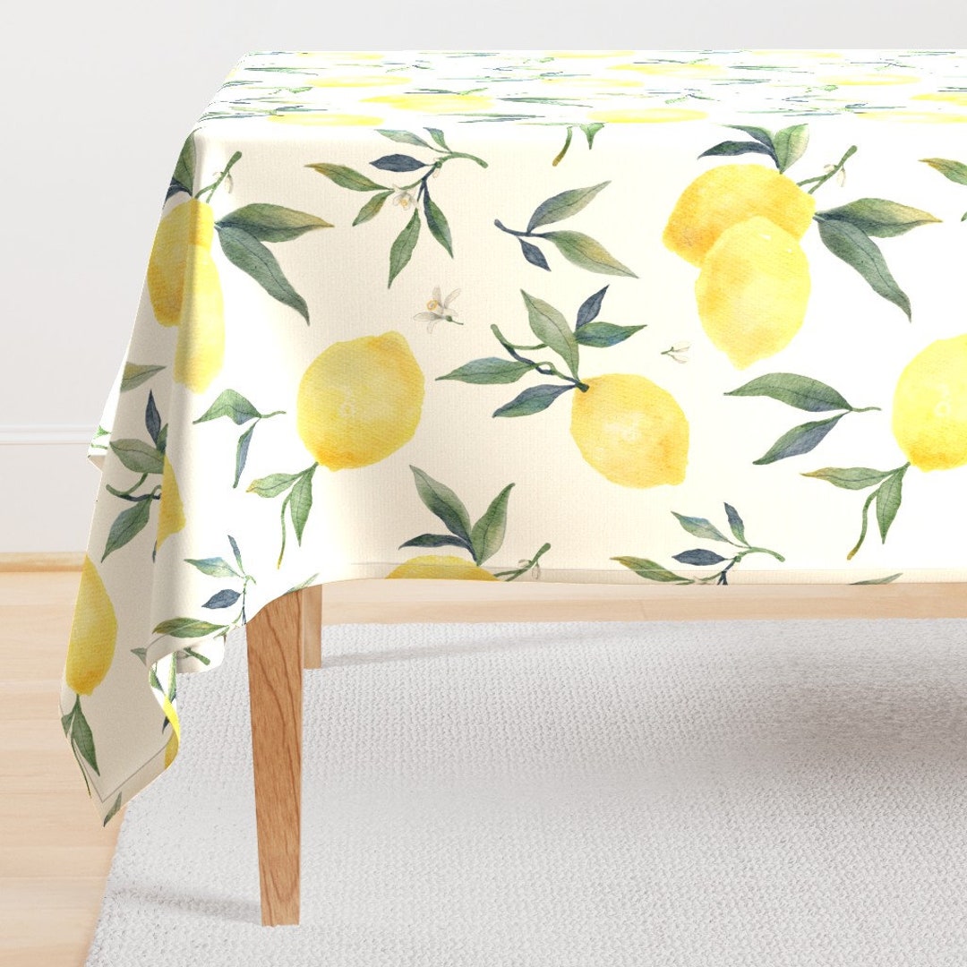 Watercolor Tablecloth Make Lemonade by Estris_design Lemons Botanical ...