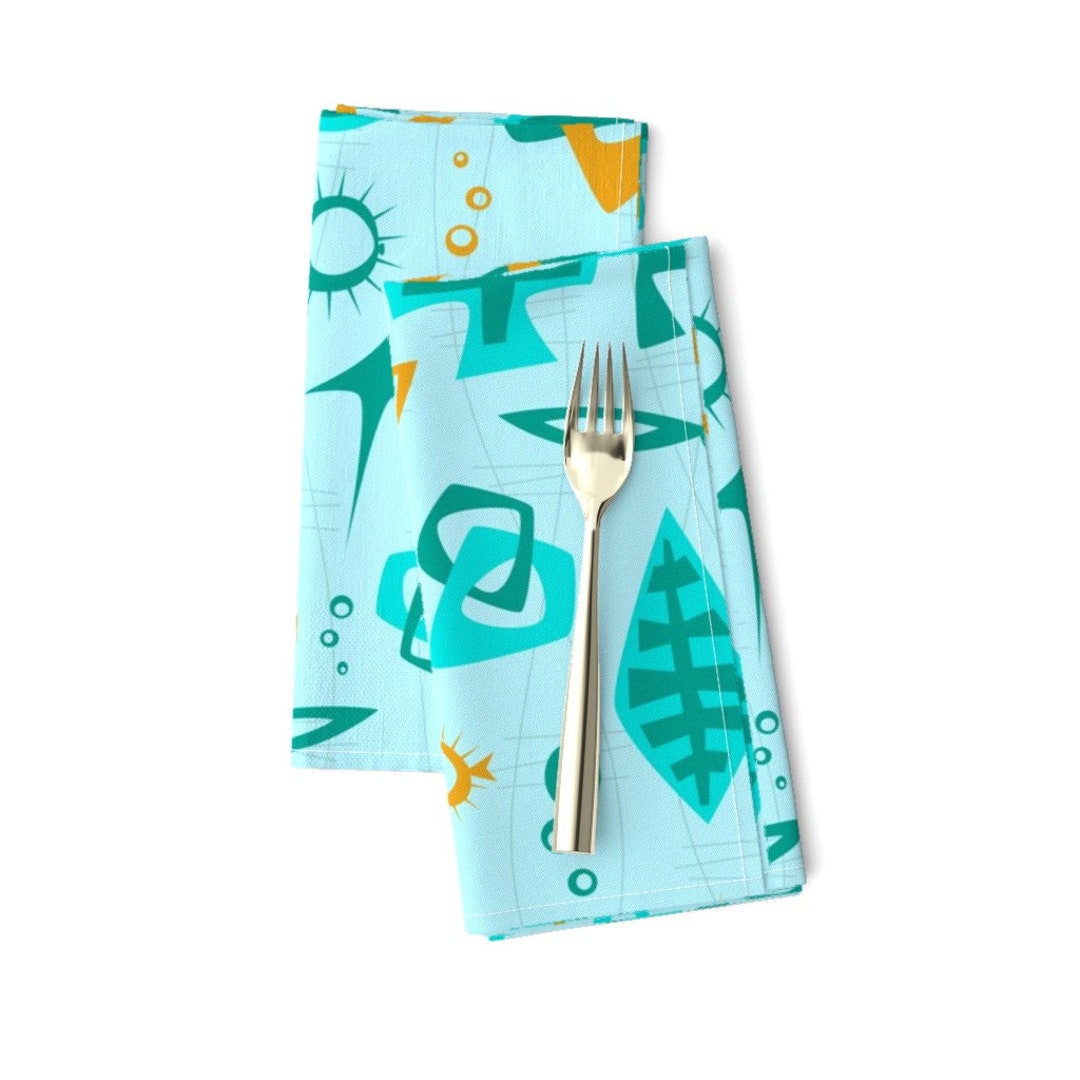 Mid Century Modern Dinner Napkins set of 2 Mod Pacific by ...