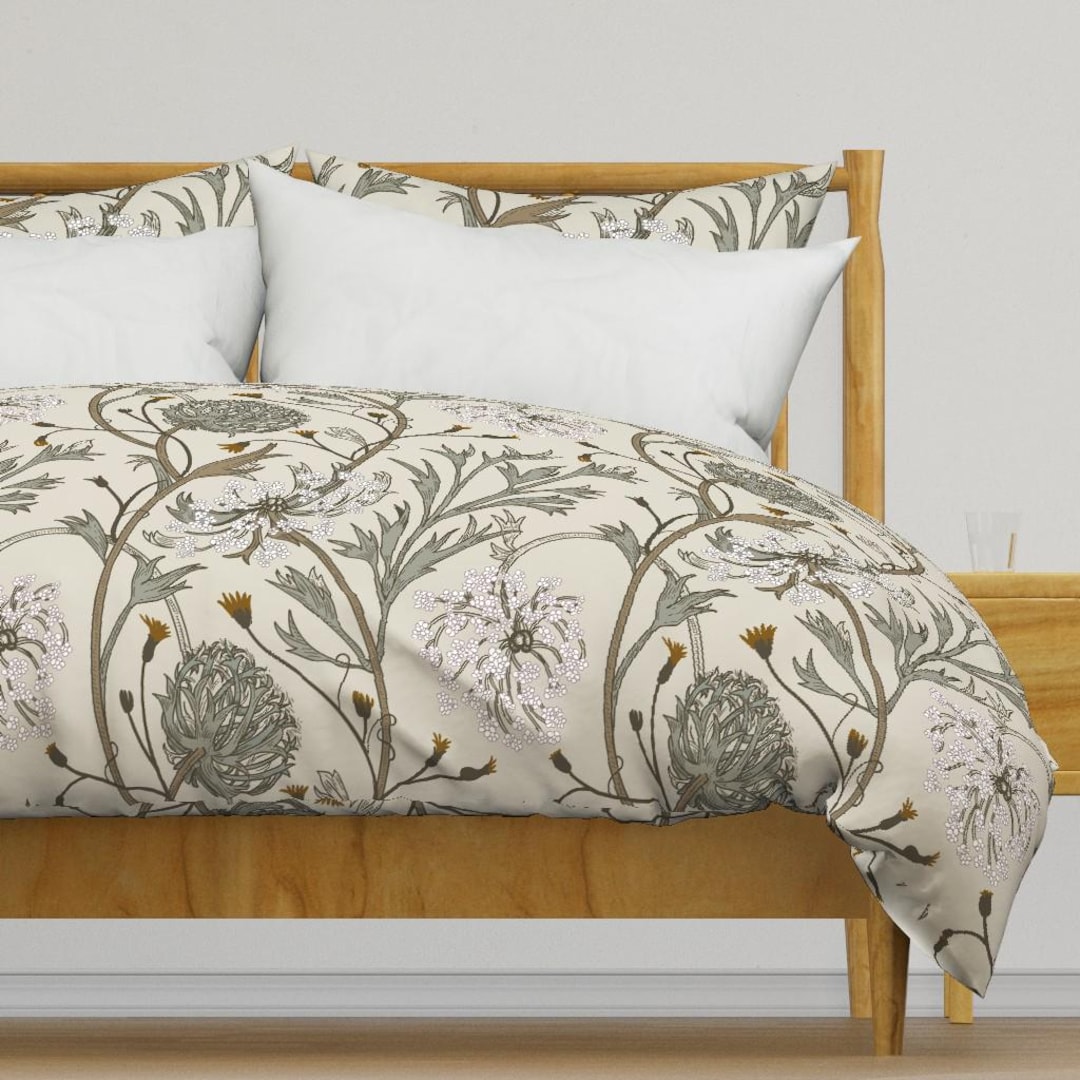 Muted Floral Bedding - Queen Anne's Lace by Two_brds - Wildflowers ...