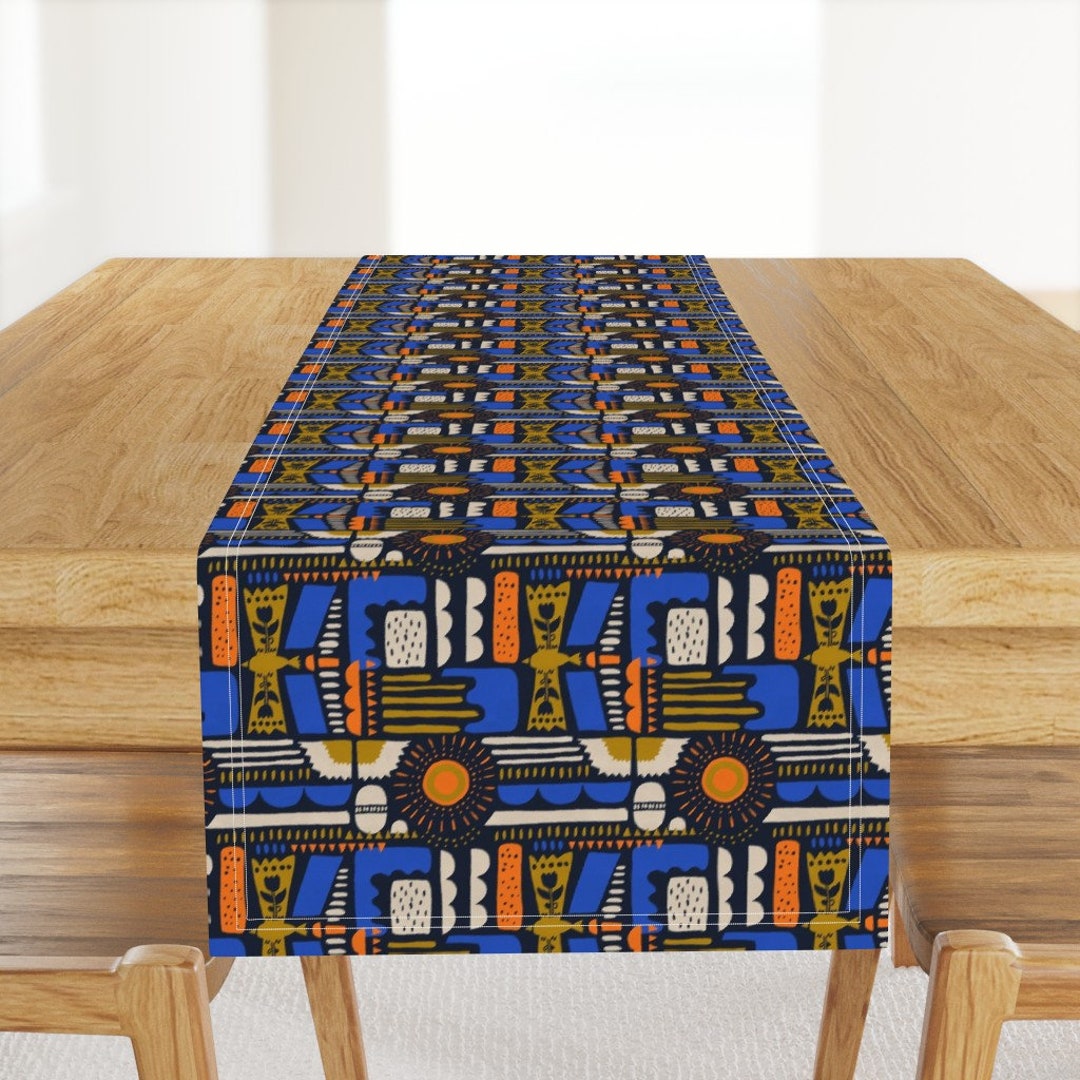 Bold Abstract Table Runner Native by Noralou Geometric Shapes Native ...