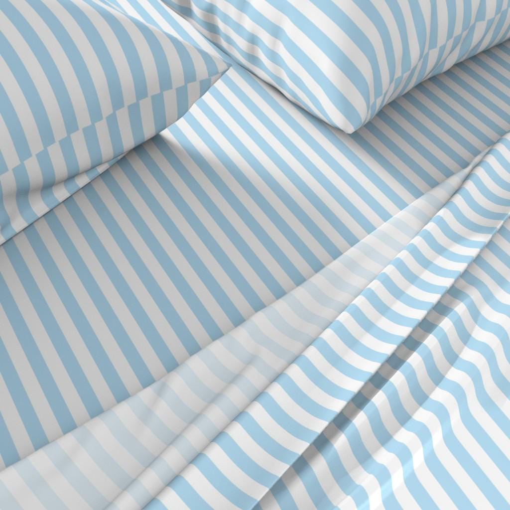 Baby Blue Stripe Sheets - Light Blue Stripe by Littlemisscrow - Pastel ...