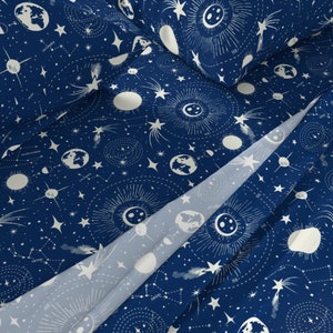 Constellations Sheets Solar System Blue by Heatherdutton Vintage Galaxy ...