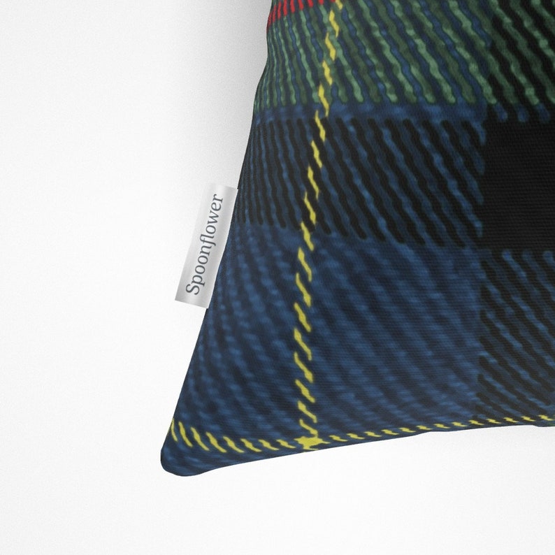 Plaid Lumbar Pillow - Blue Tartan Traditional Scotland Scottish ...