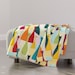 Abstract Color Block Throw Blanket Shapes by Katerhees Complementary ...
