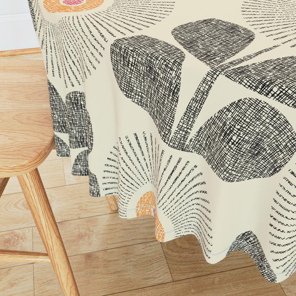 Mid Century Modern Tablecloth - Sunflowers by Maeparadise - Retro ...