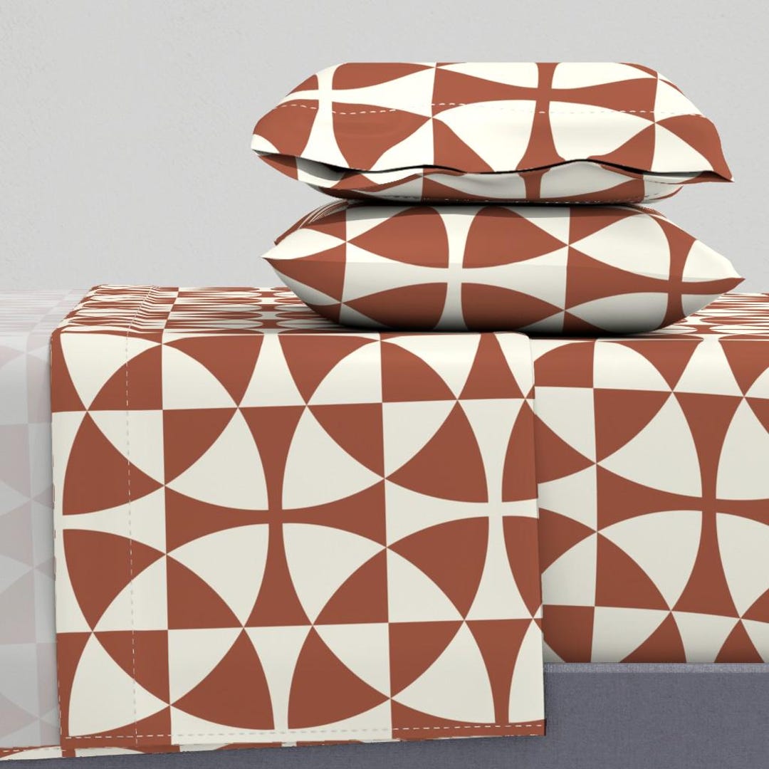 Modern Quilt Square Sheets - Winding Ways by Elizabethhalpern ...