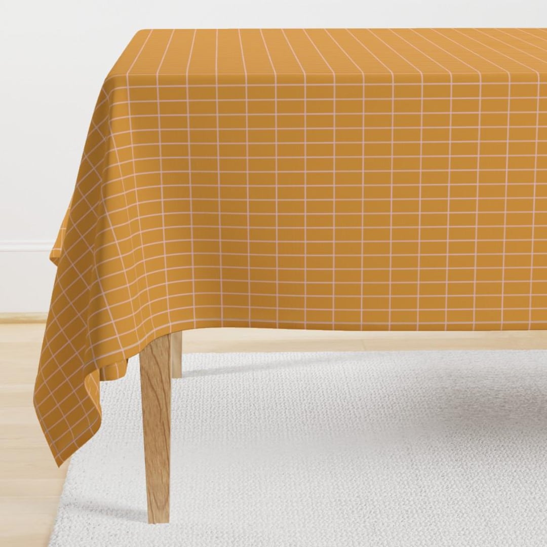 Earth Tones Tablecloth - Scandi Grid by House_of_may - Modern Brown ...