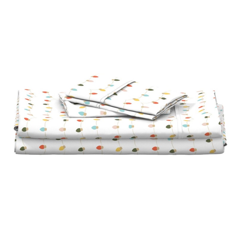 Vintage Christmas Sheets Retro Twinkle Lights by - Etsy