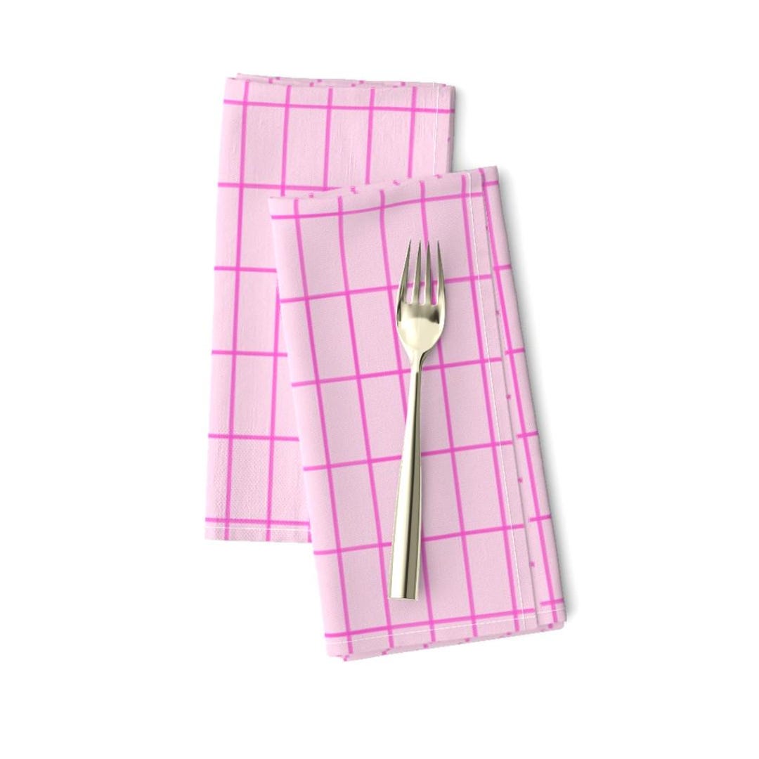 Bold Pink Geometric Dinner Napkins Set of 2 - Hot Pink Grid Cardinal ...
