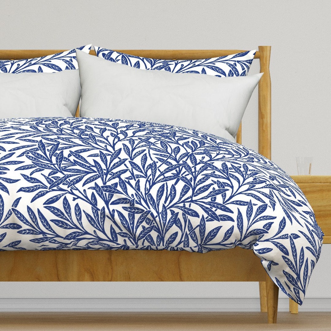 Ferns Bedding Blue and White Botanical by Peacoquettedesigns Nature ...