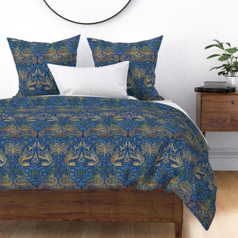 Medieval Bedding - Peacock and Dragon by Peacoquettedesigns - Antique ...