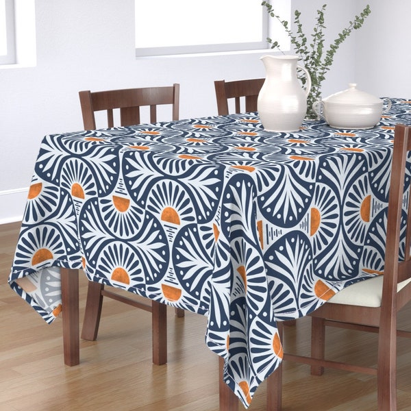 Blue Tablecloth - Etsy