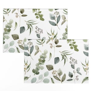 Australian Botanical Placemats Set of 2 - Watercolor Boho Eucalyptus ...