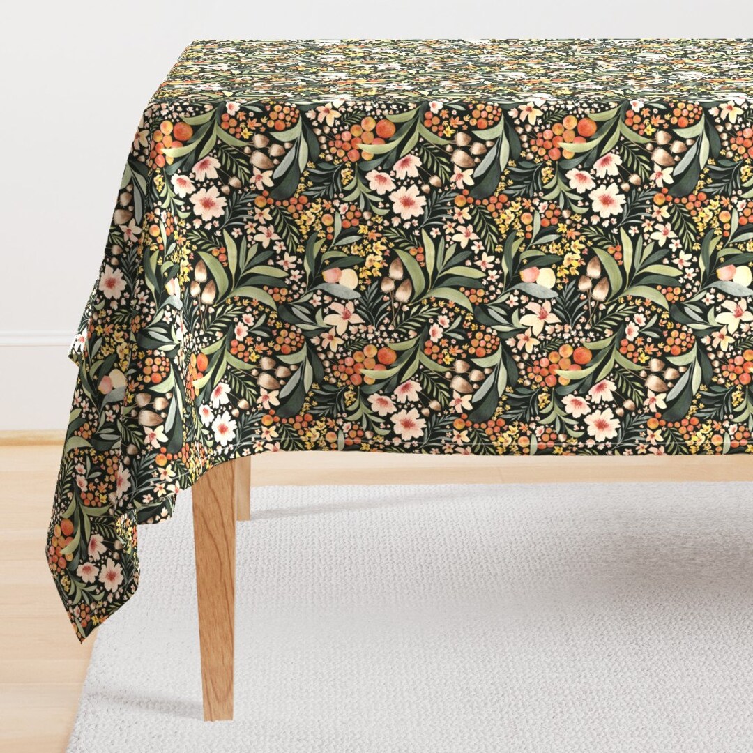 Autumn Botanical Tablecloth Garden of Abundance by The_mirwo_forest ...