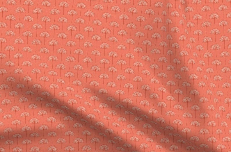 Coral Palm Tree Sheets - Fan Palm by Jocavecreative - Pink Coastal ...