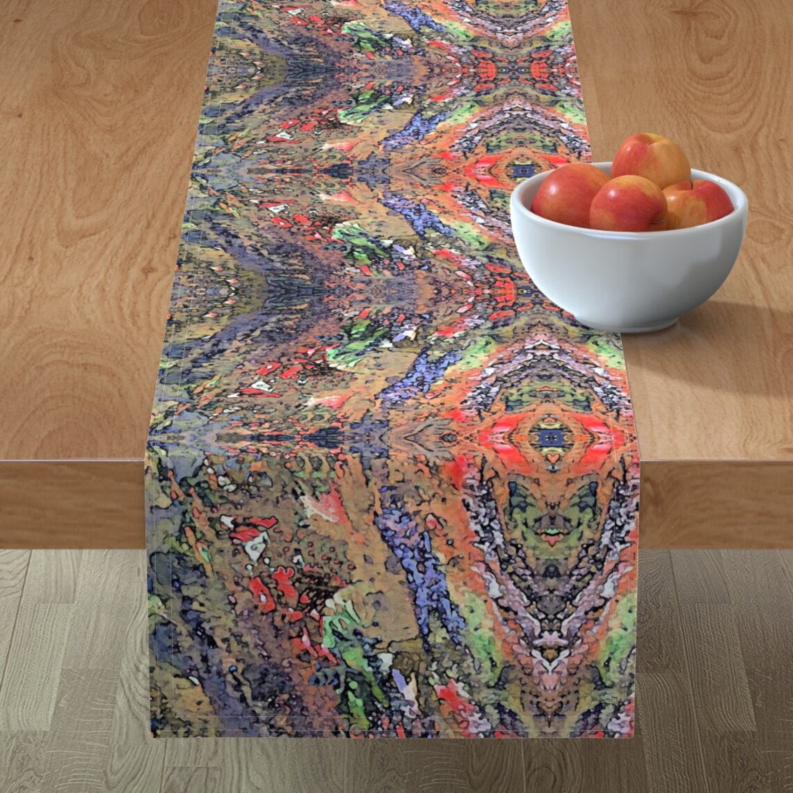 Abstract Table Runner Abstract Painting Fall Colors by - Etsy