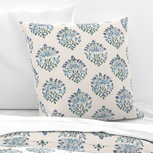 Periwinkle Bedding Handblock Medallion by Whitneyenglish Cornflower ...