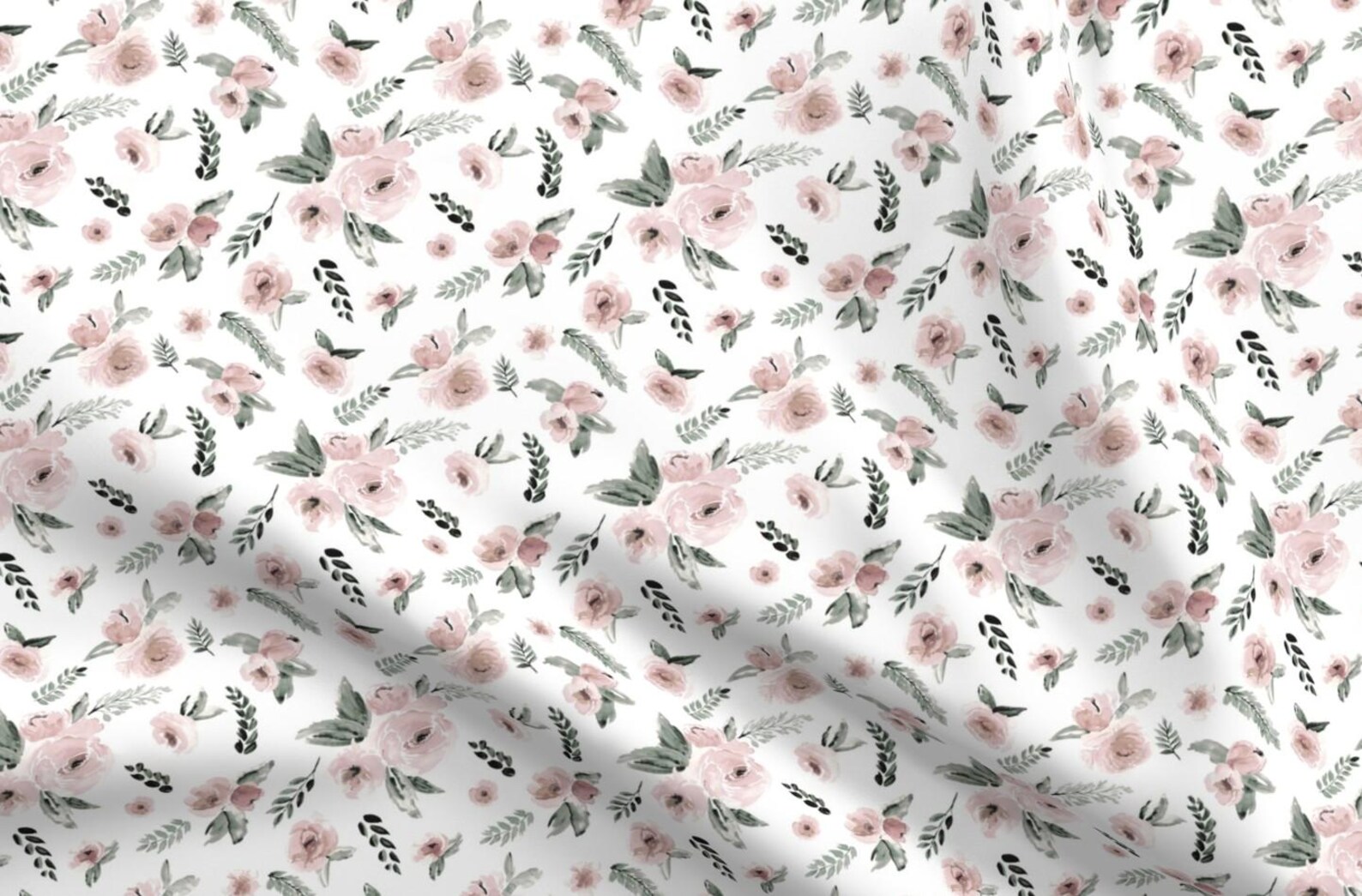 Blush Rose Sheets - Blush Floral by Northeighty - Rustic Floral Pale ...