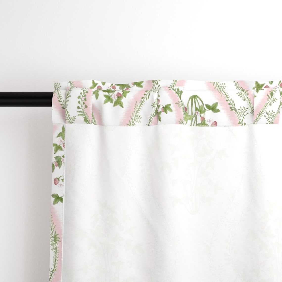 Cottagecore Vine Curtain Panel - Grandmillennial Garden Pastel ...