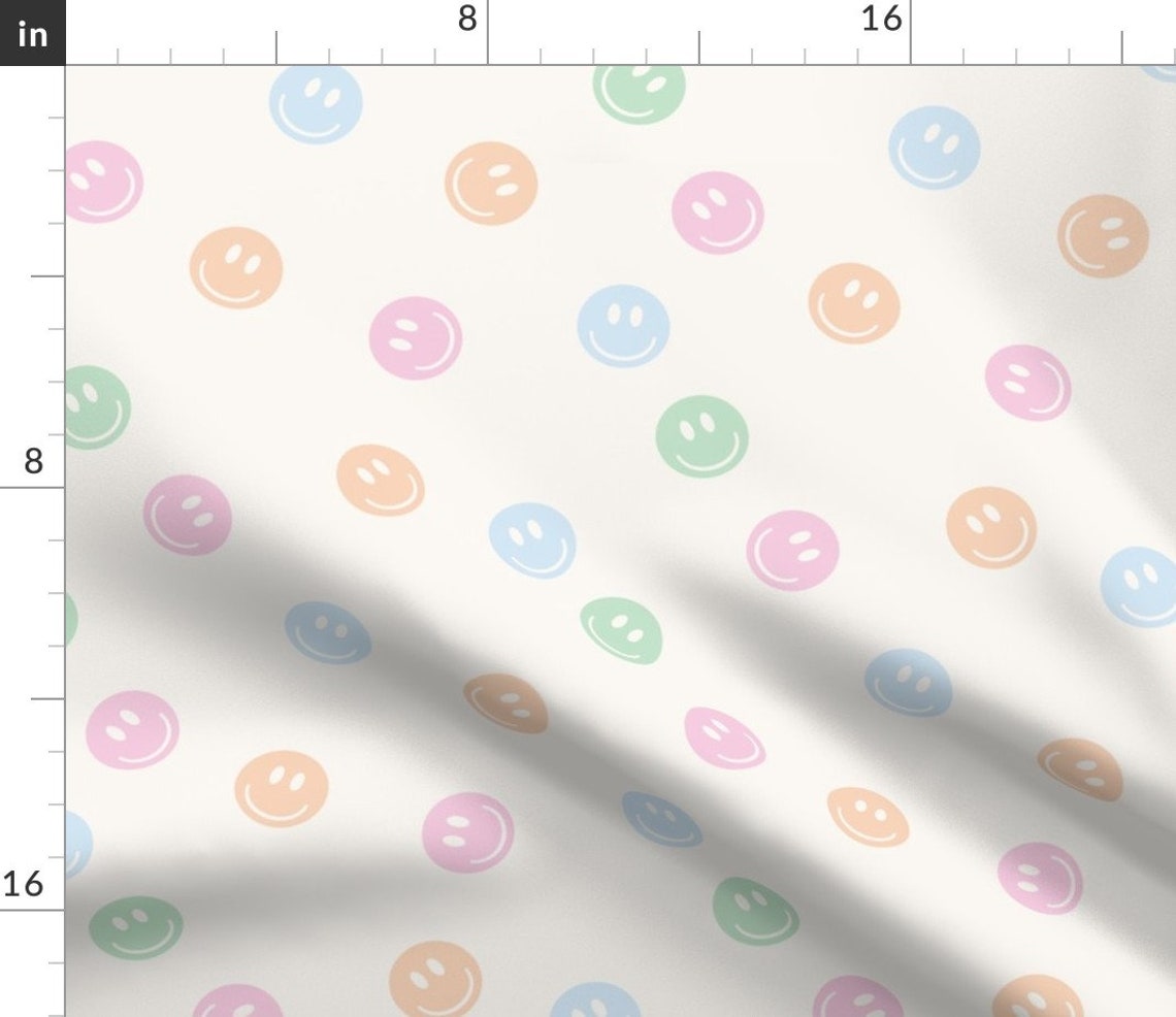 Pastel Smiley Face Sheets Smileys in Spring by - Etsy