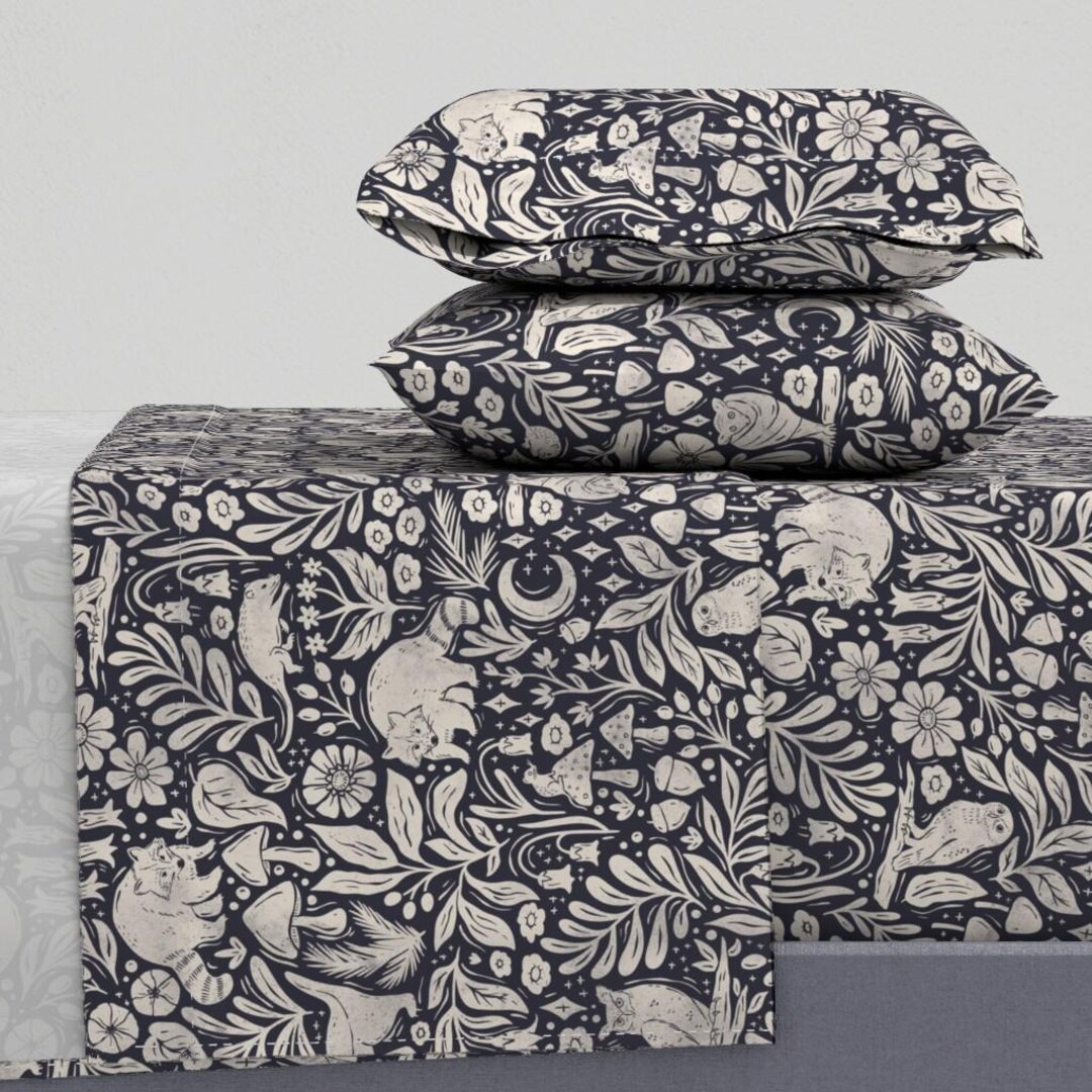 Woodland Night Sheets - Nocturnal Forest Animals by Writtenbykristen ...