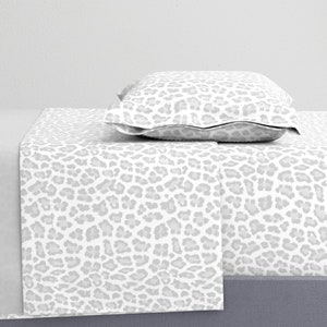 Neutral Cheetah Sheets Gray Leopard Print by Etienne Dove - Etsy
