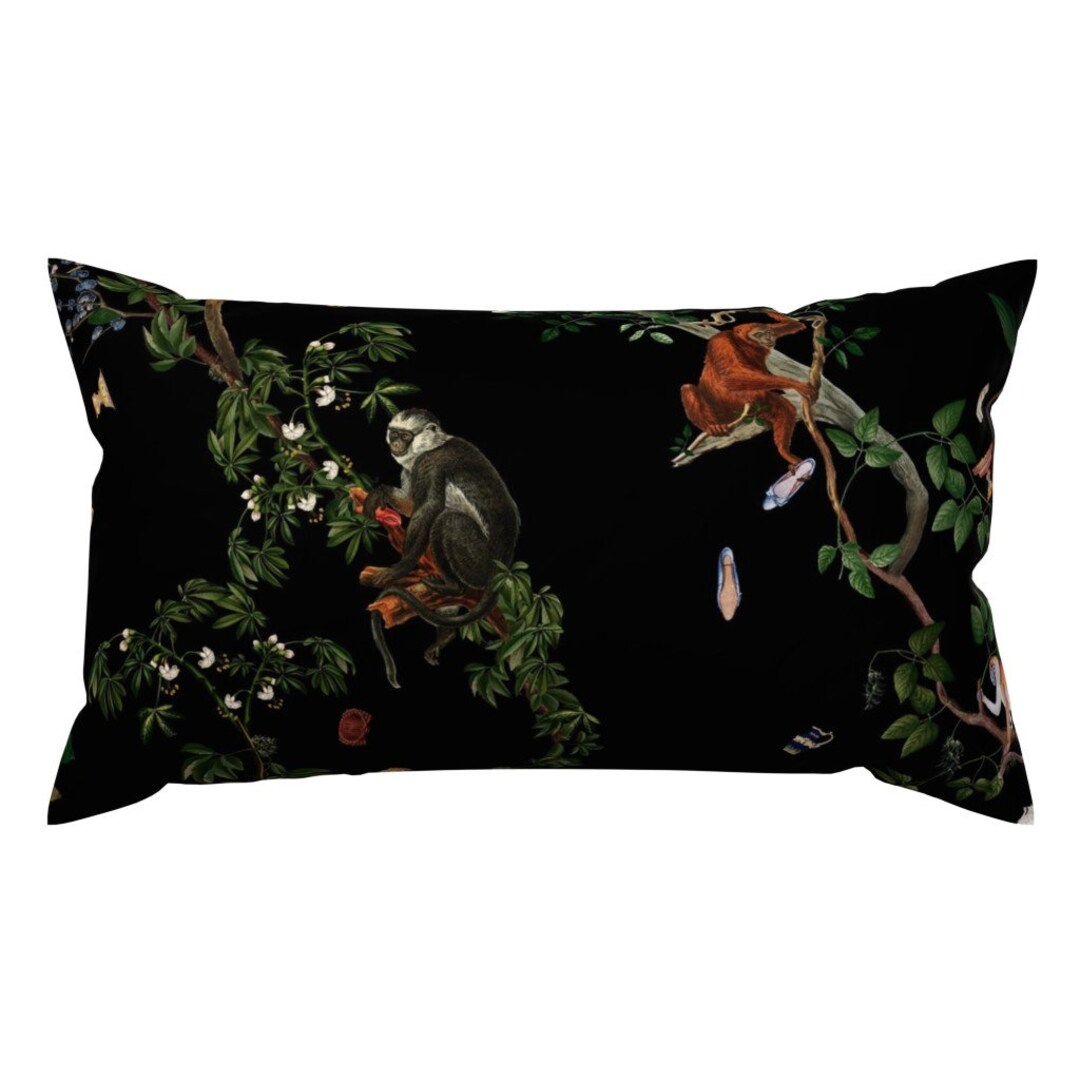 Monkey Accent Pillow Monkey World by Fifikoussout Jungle Forest Exotic ...