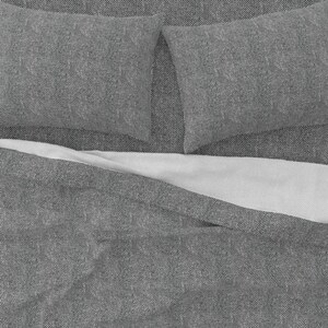 Black Sheets Herringbone by Willowlanetextiles White Faux Tweed ...